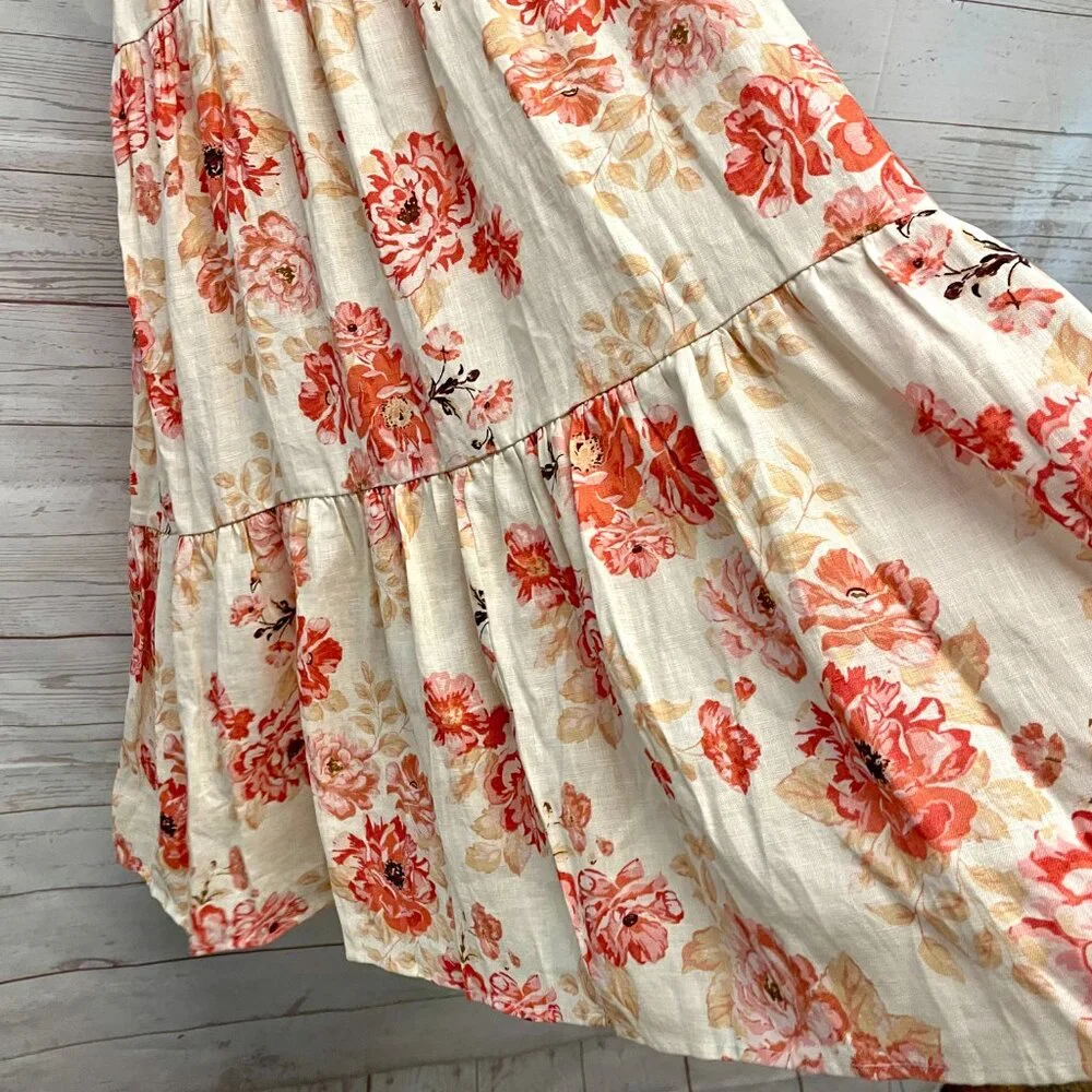Kivari | Skirts | Kivari Florence Tiered Midi Skirt In Sunset Floral ...